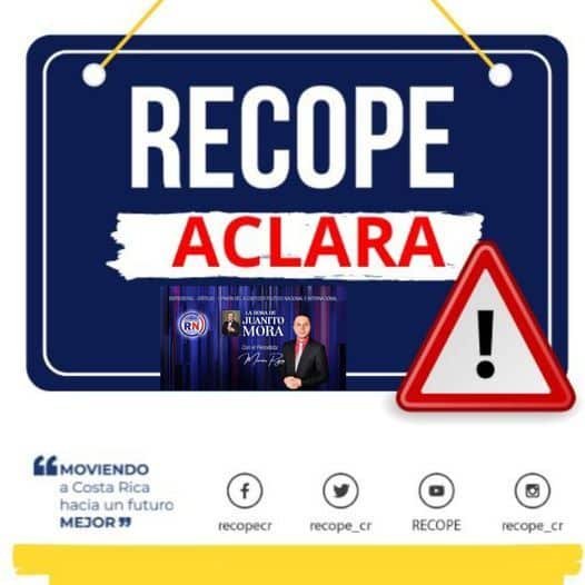 Comunicado Oficial de RECOPE.